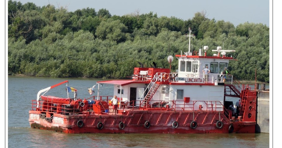 Danube River Inland Water Cargo Vessels: Inland Pushboats on the River ...