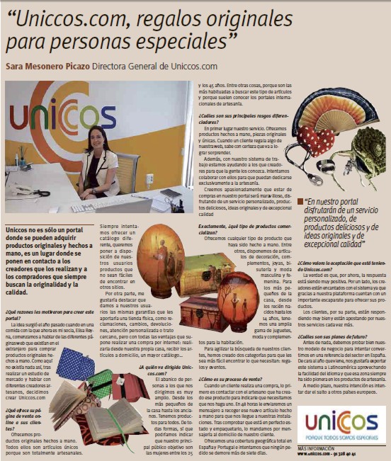 a: ARTICULO DE PRENSA EN EL PERIODICO "LA RAZON"