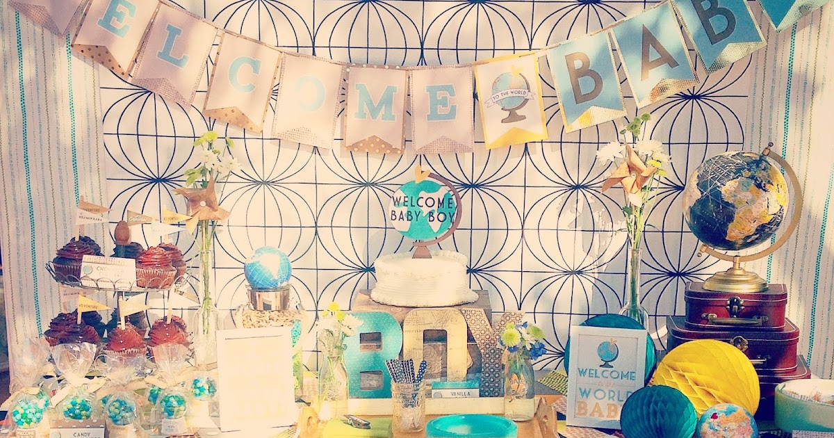 Miss Party Mom: {Funky & Fun "Welcome to the World" Baby Shower ...