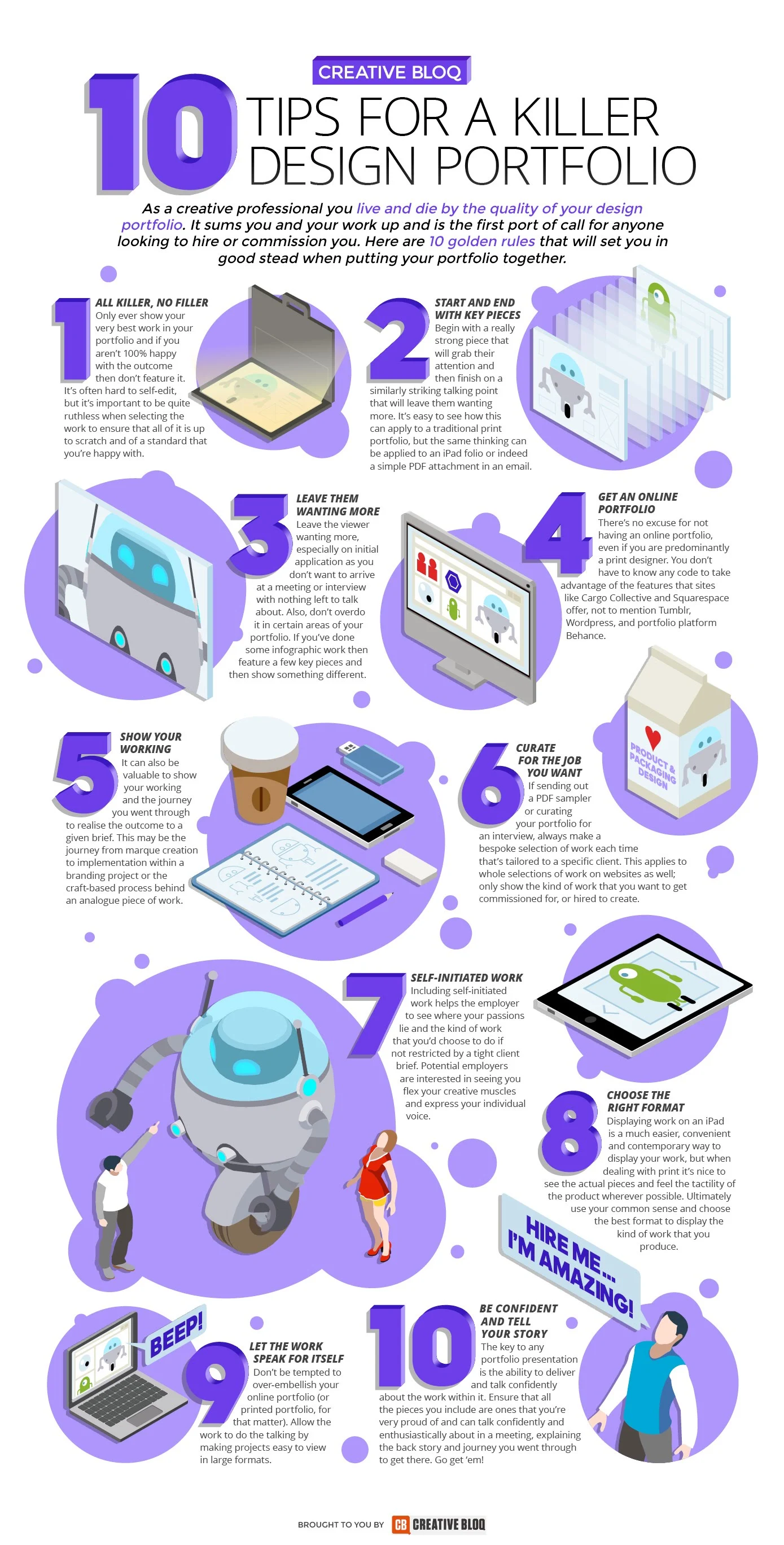 10 Tips For A Killer Design Portfolio - #infographic