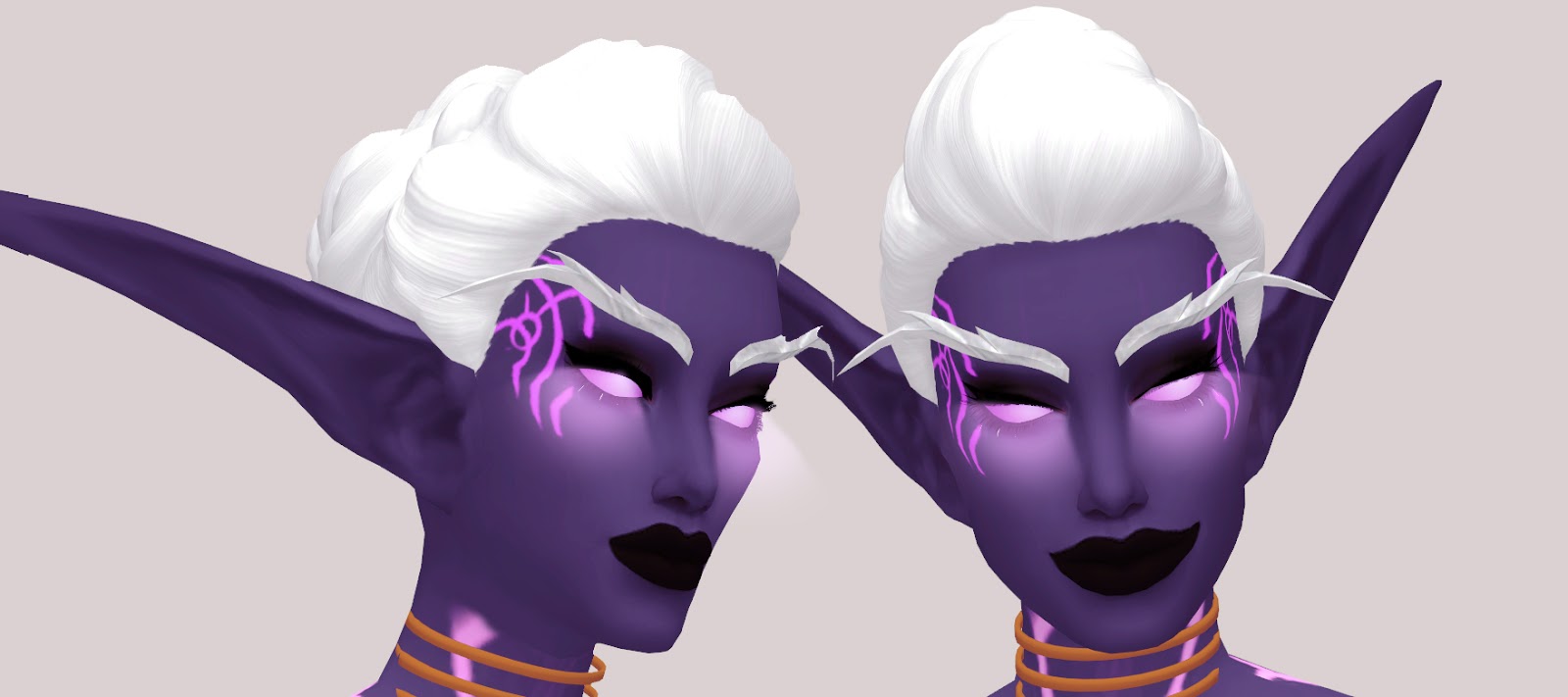 Nightborne: a World of Warcraft Nightborne tattoo conversion by Valhallan