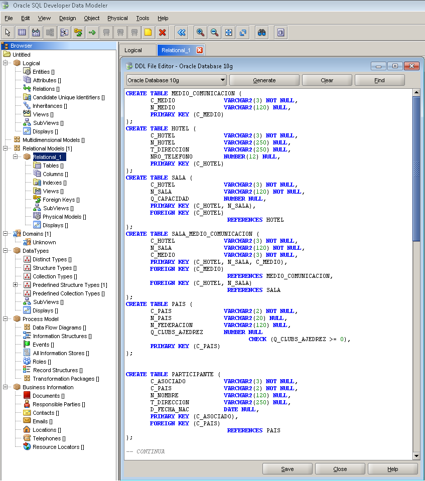 Base de Datos: DDL y DML de la BD Ajedrez en SQL-Server, MySQL, PostgreSQL y Oracle