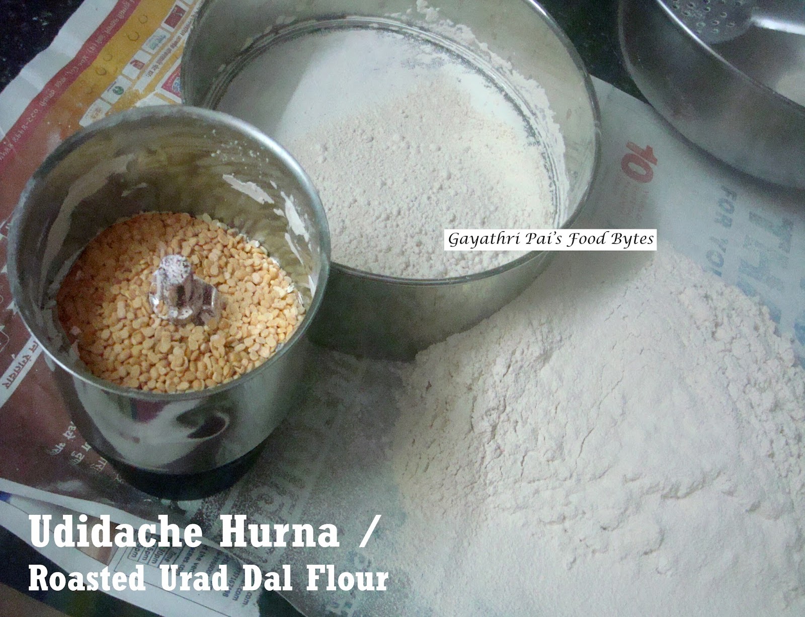 Gayathri Pai's Food Bytes: Preparation of Udidache Hurna / Roasted Urad ...