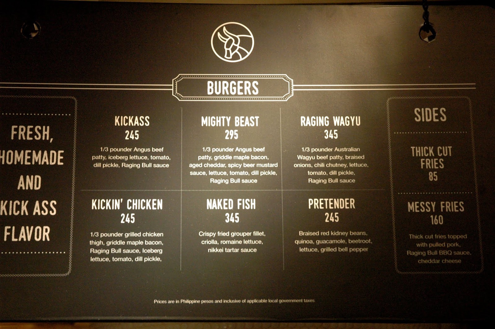 DUDE FOR FOOD: Raging Bull Burgers: Seriously Badass Burgers Fresh From ...