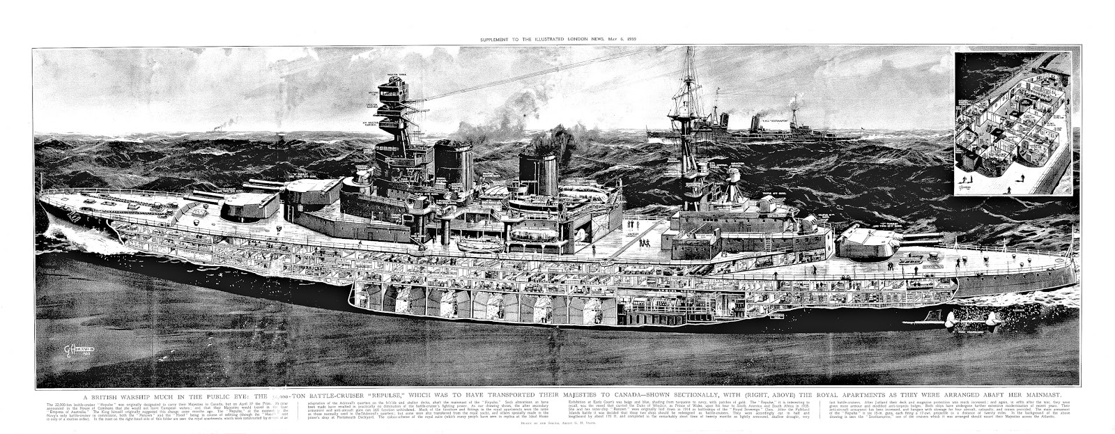 Naval Analyses: INFOGRAPHICS #22: HMS Repulse battlecruiser of the ...