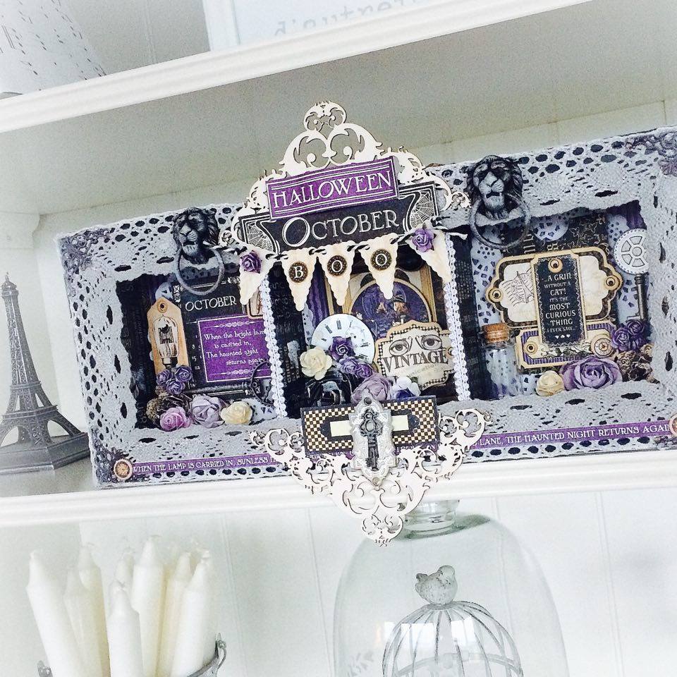 Artisant: G45 Halloween shadow box with a hint of shabby