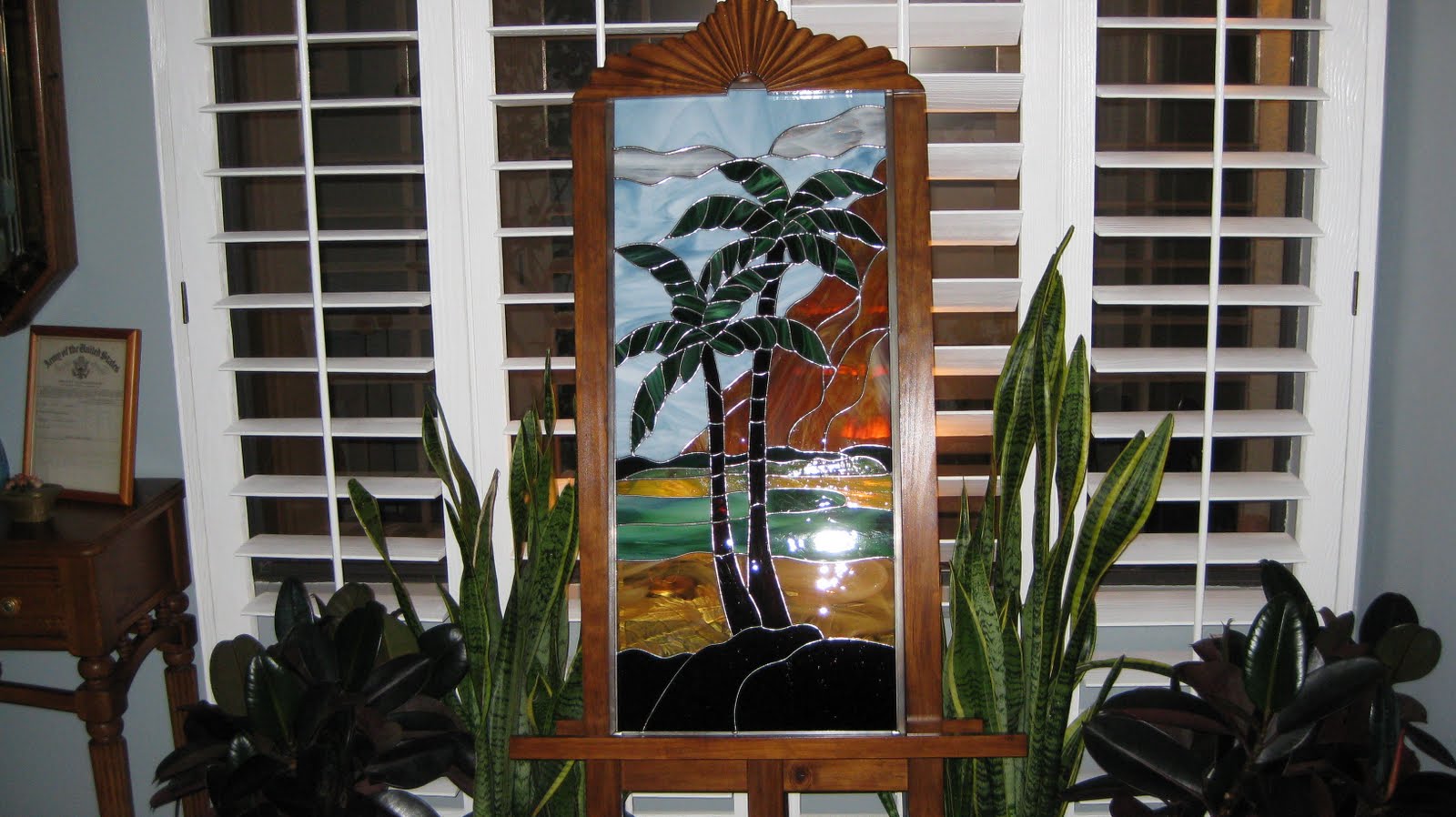 Stained Glass Craftsmen: Lor's Stained Glass Palm Trees