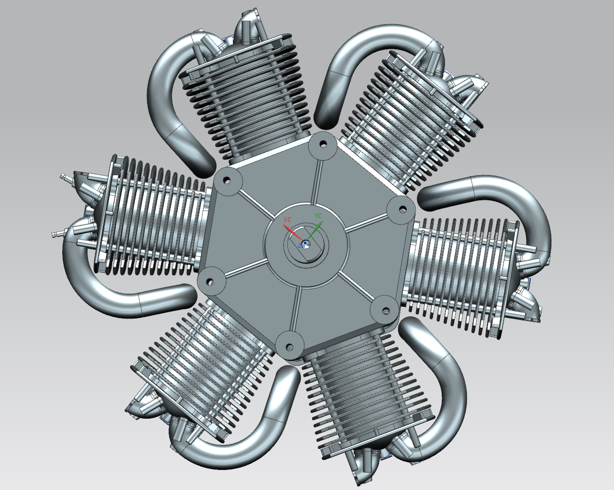 DSGNme: Motor en Estrella (Inventado) - Diseñado con NX Siemens