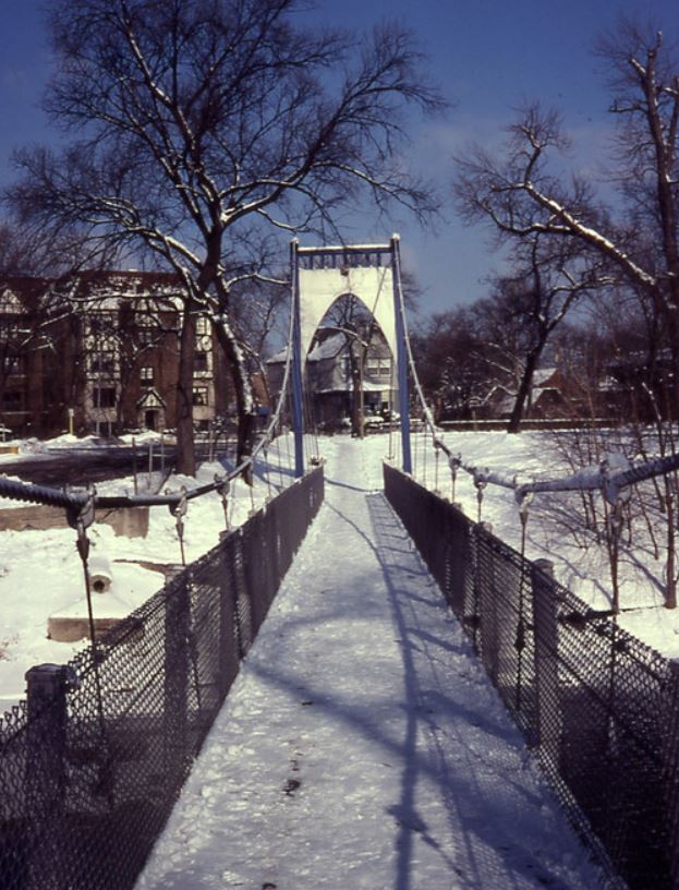 Riverside's Swinging Bridge through the past 100+ years