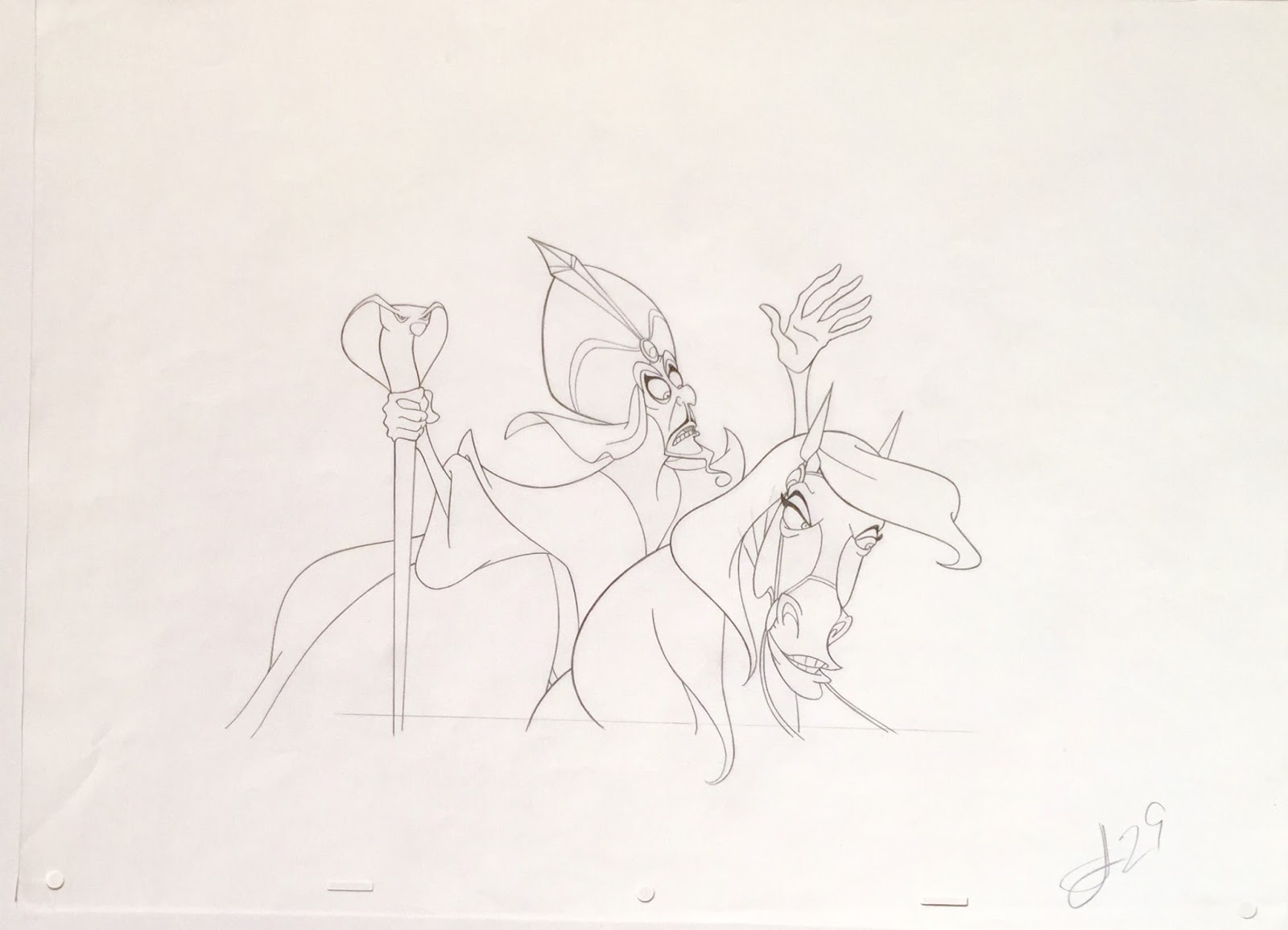 Animation Collection: Original Production Animation Drawing of Jafar On ...