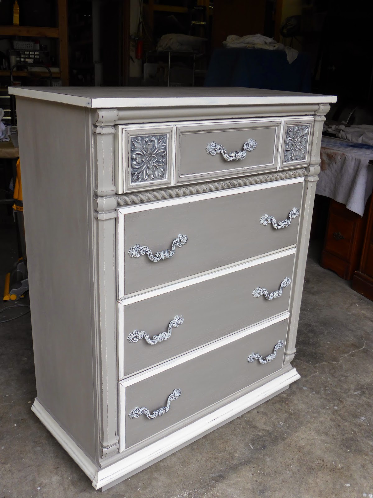 Sweetly Chic: Sophisticated Grey Painted Lady Dresser