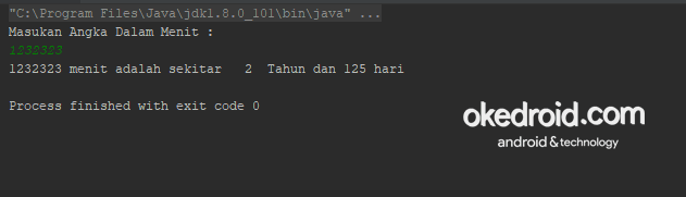 Contoh Aktivitas Waktu Konversi Menit Ke Tahun Dan Beberapa Hari Di Java - Java Media Kita