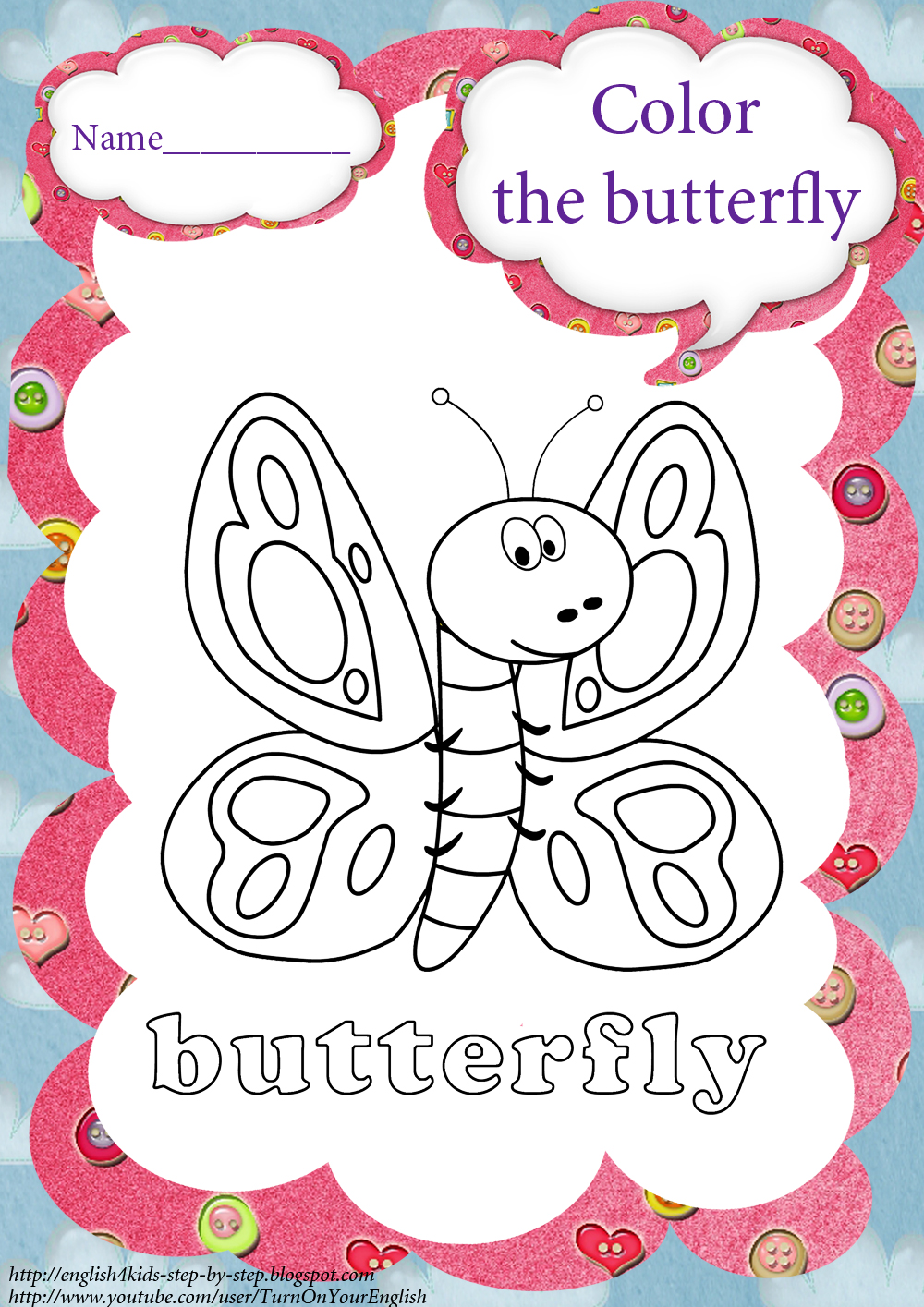 Butterfly Song (+ Coloring Pages and Worksheets)