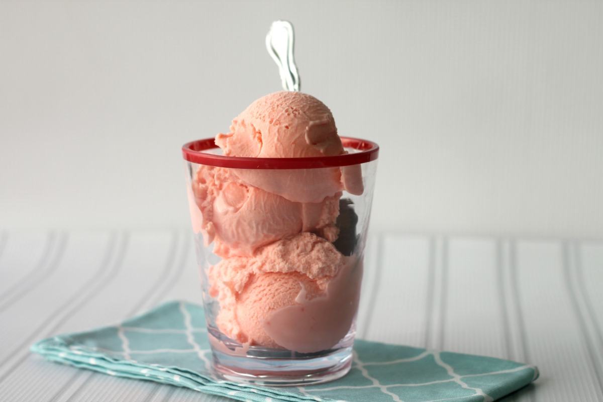 Strawberry Lemon Vodka Ice Cream | Crazy for Cookies and More