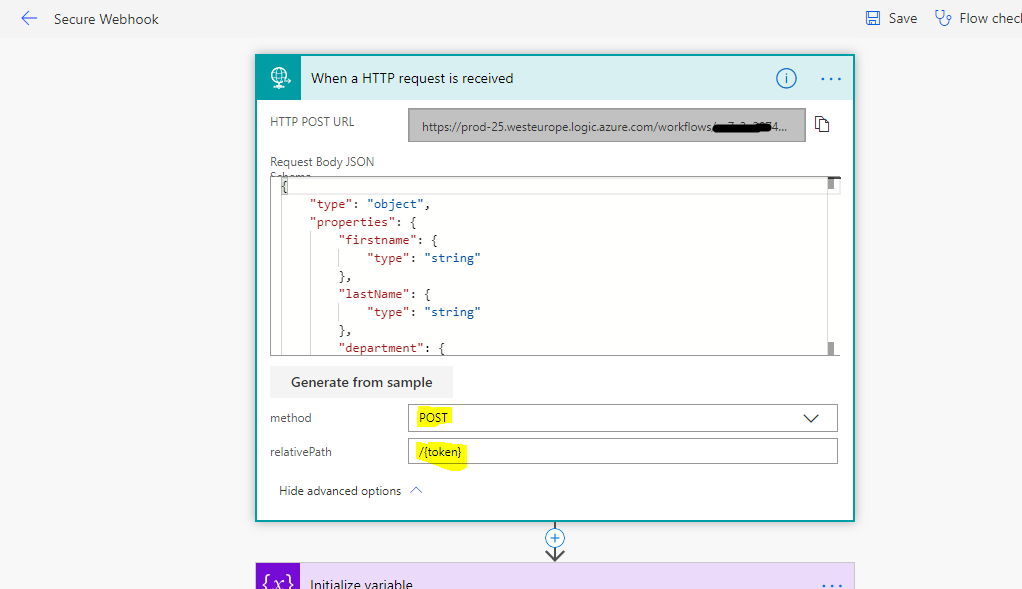 Secure When a HTTP request is received Power Automate a.k.a MS Flow