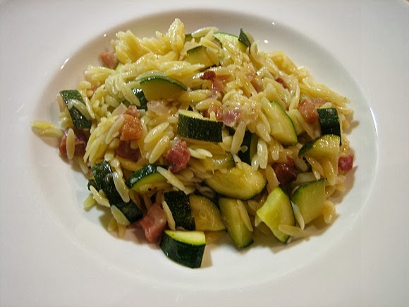 barnescubed: nigel slater's orzo with courgettes and grana padano