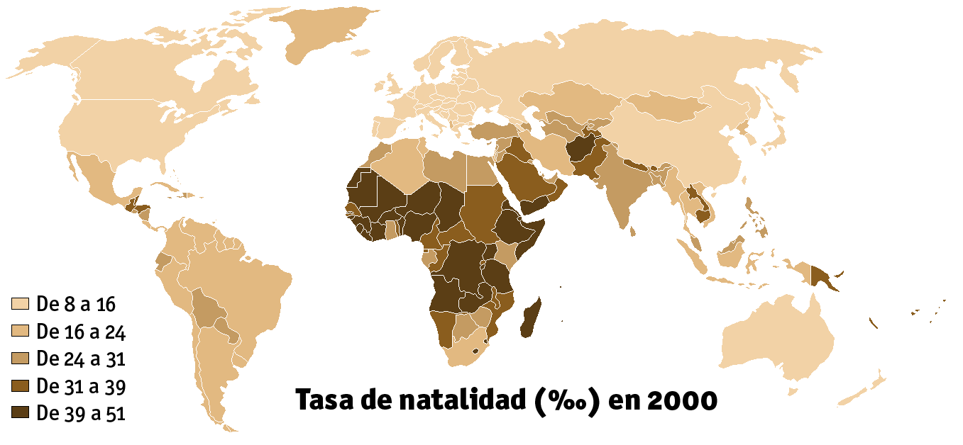La Geografía y la Historia a nuestro alcance: LA NATALIDAD EN EL MUNDO