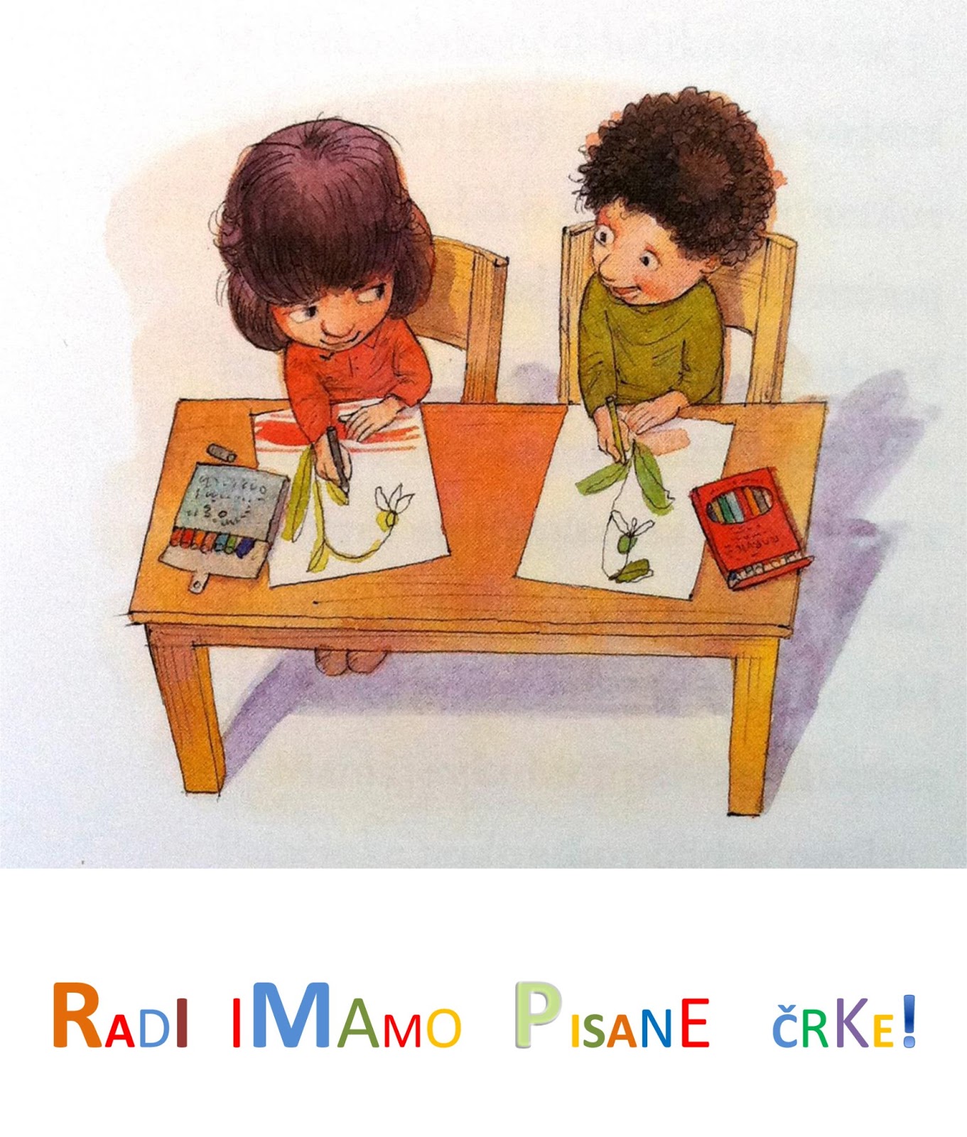 Mici iz 2.a: Učimo se pisane črke!