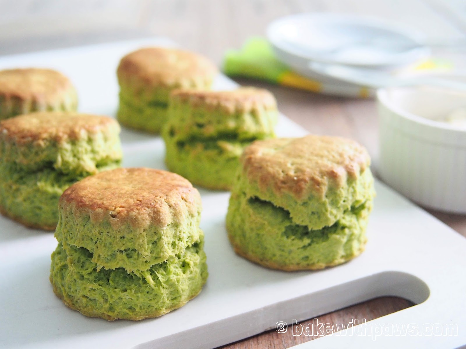 Pandan Scones - BAKE WITH PAWS