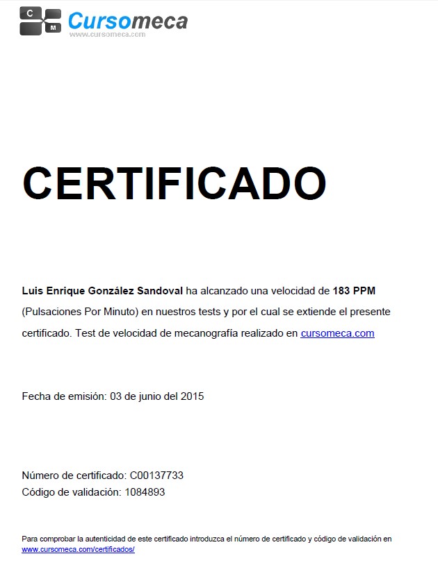Tecnicas de Programacion con Calidad: Trabajo 6, Certificado