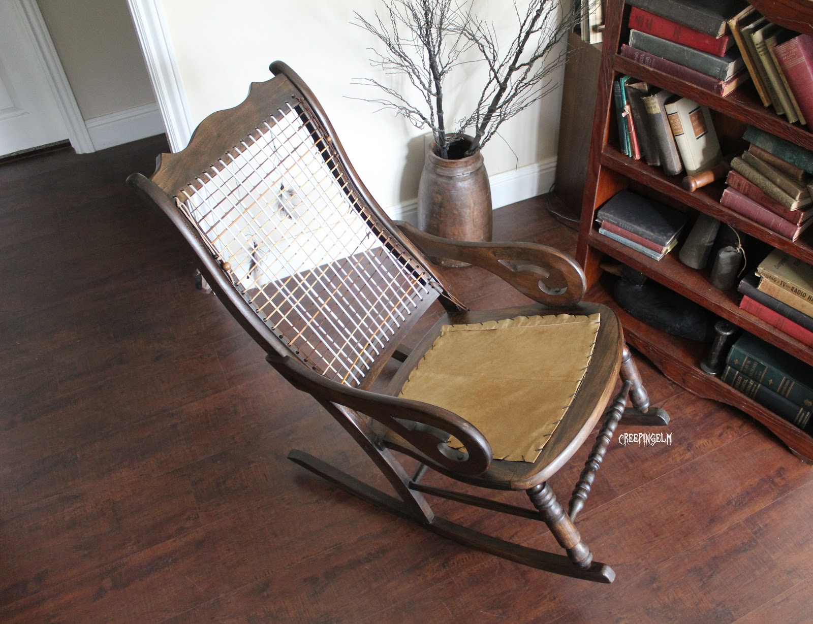 CreepingElm: dream catcher rocking chair ~ repurposed furniture by ...