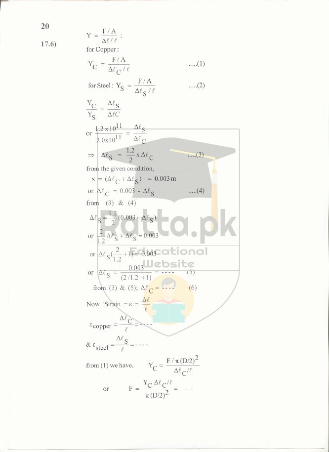 2nd Year Physics Solved Numericals Chapter 17 Notes - Physics of Solids ...
