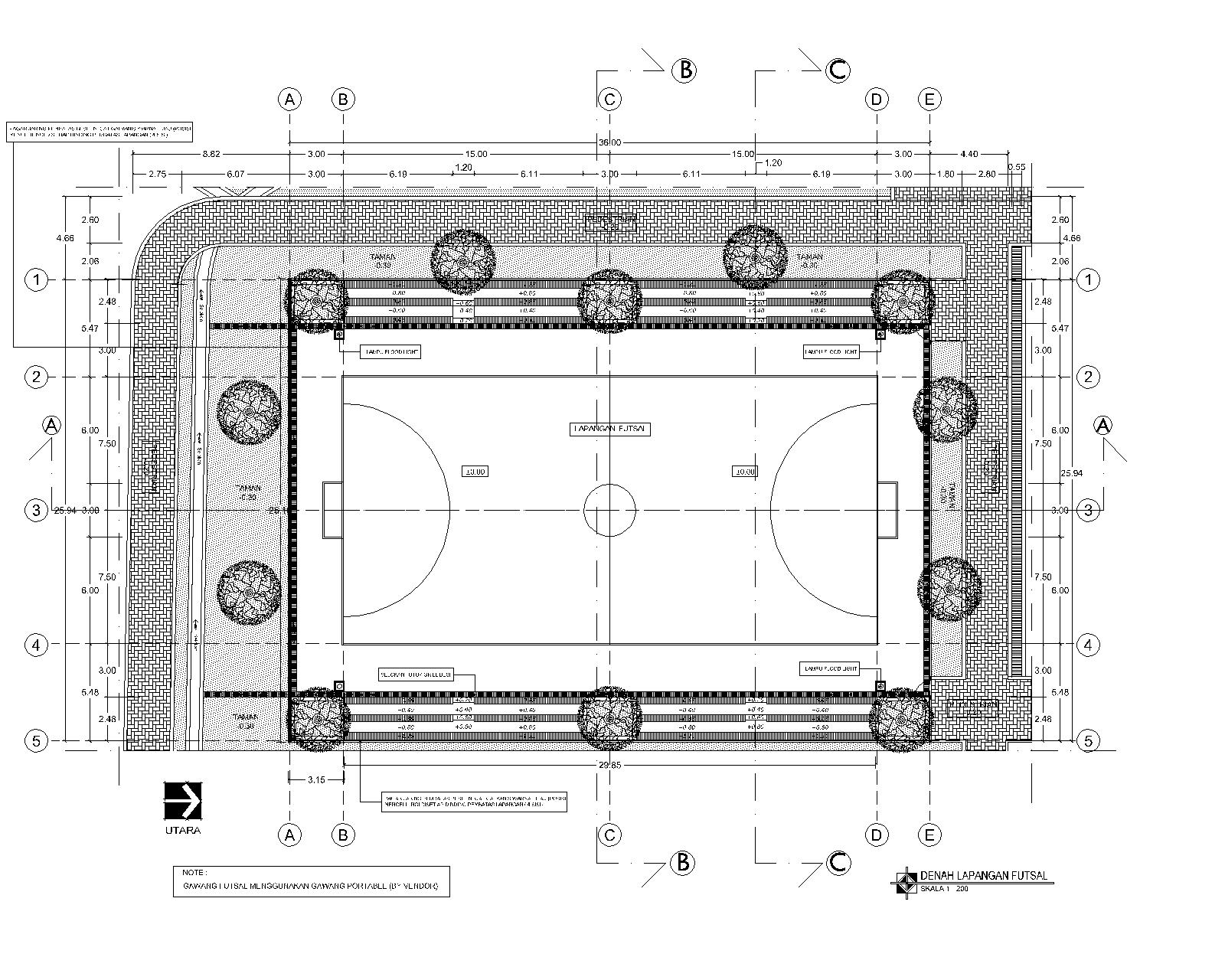 CIVIL INSIDE: CONTOH DESIGN LAPANGAN FUTSAL