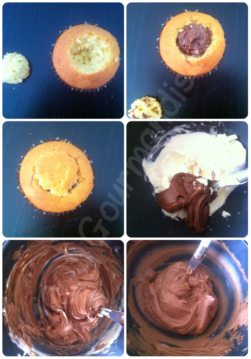 1001 Gourmandises: Cupcake nutella topping mascarpone