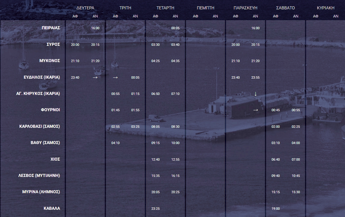New Port Karlovassi: Nissos Mykonos - Δρομολογια απο 16 Απριλιου εως ...
