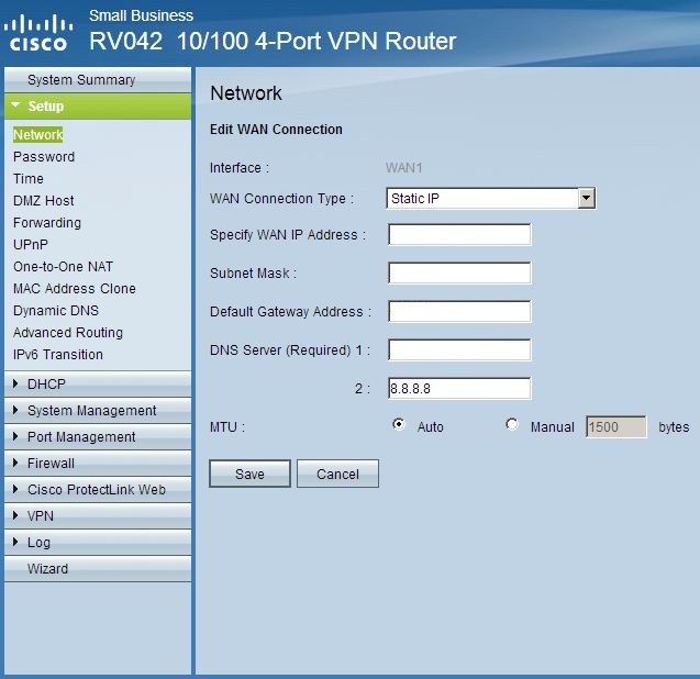 Eduardo Popovici: Configurando o CISCO RV042