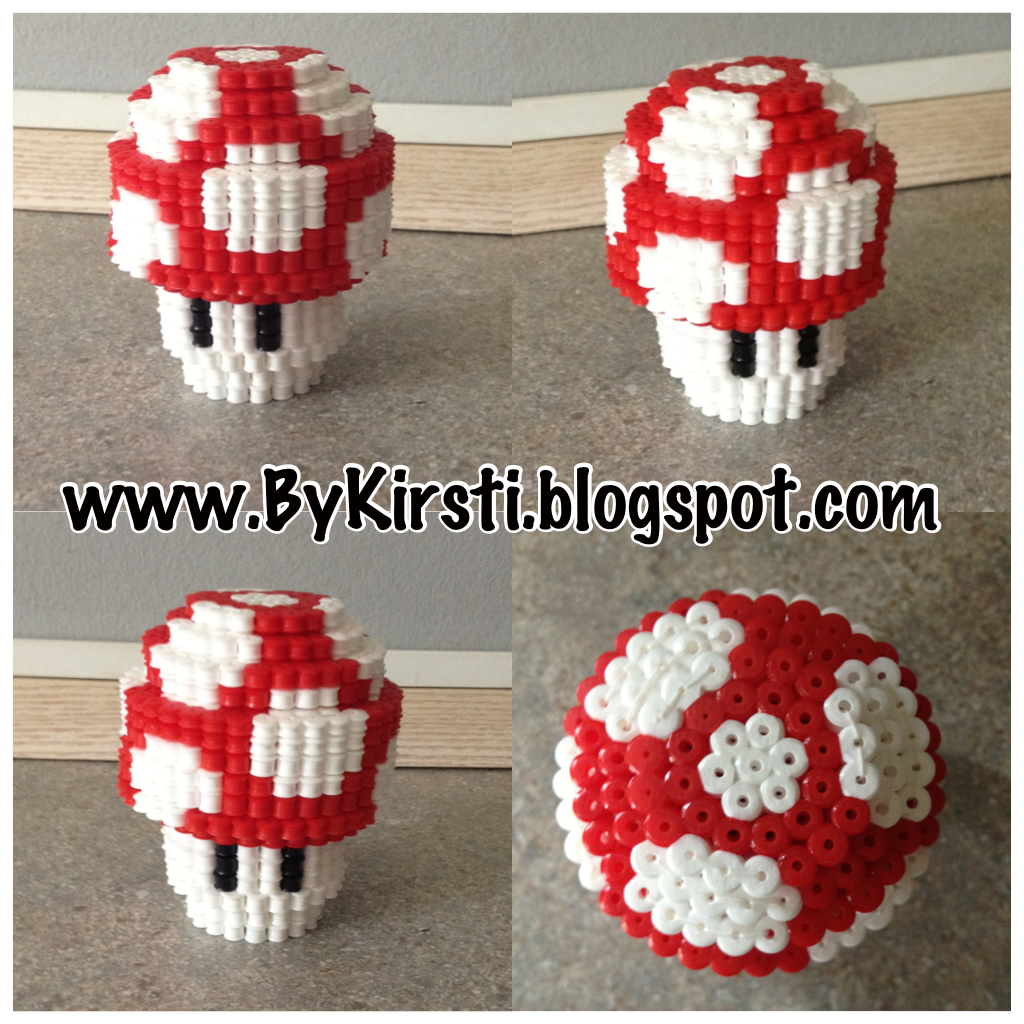 ByKirsti: DIY - 3D Mario svamp i Hama perler