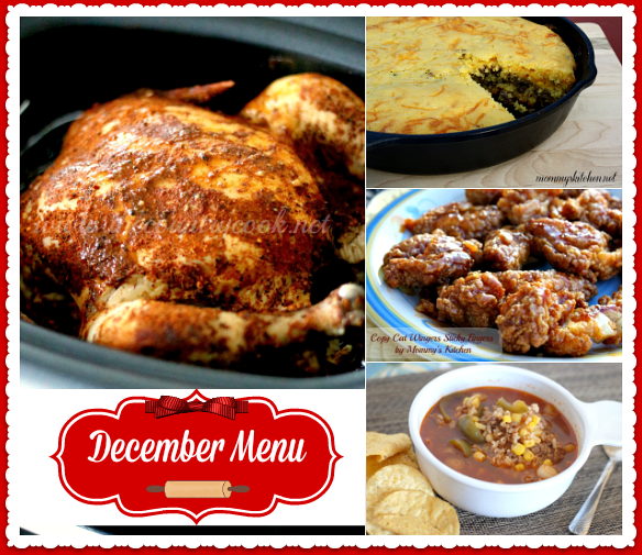 December Menu - Menu Plan Monthly — Mommy's Kitchen