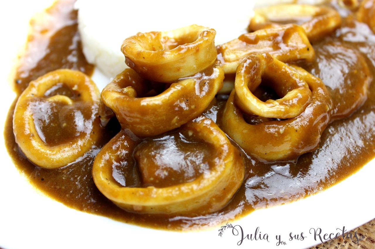JULIA Y SUS RECETAS: Calamares en salsa americana