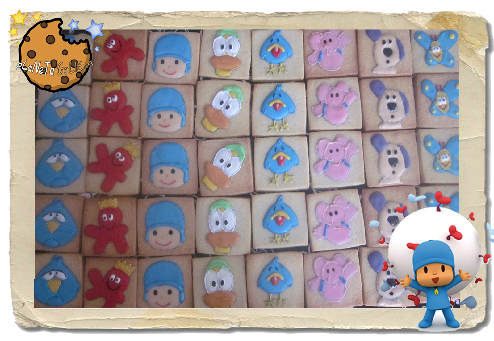 Tartas, Galletas Decoradas y Cupcakes: Galletas de Pocoyo y amigos