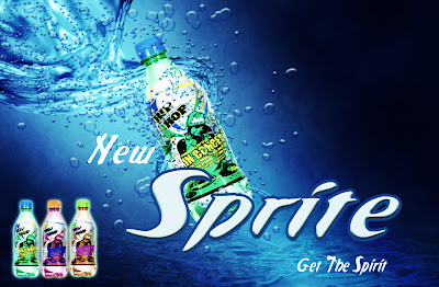 Sprite advertising Pict Underwater - Made using photoshop software