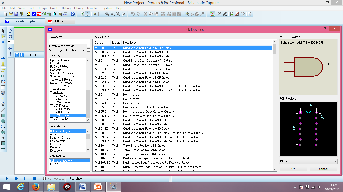 WELCOME TO MY BLOG: Rangkaian Logic Probe Dalam Bentuk Proteus