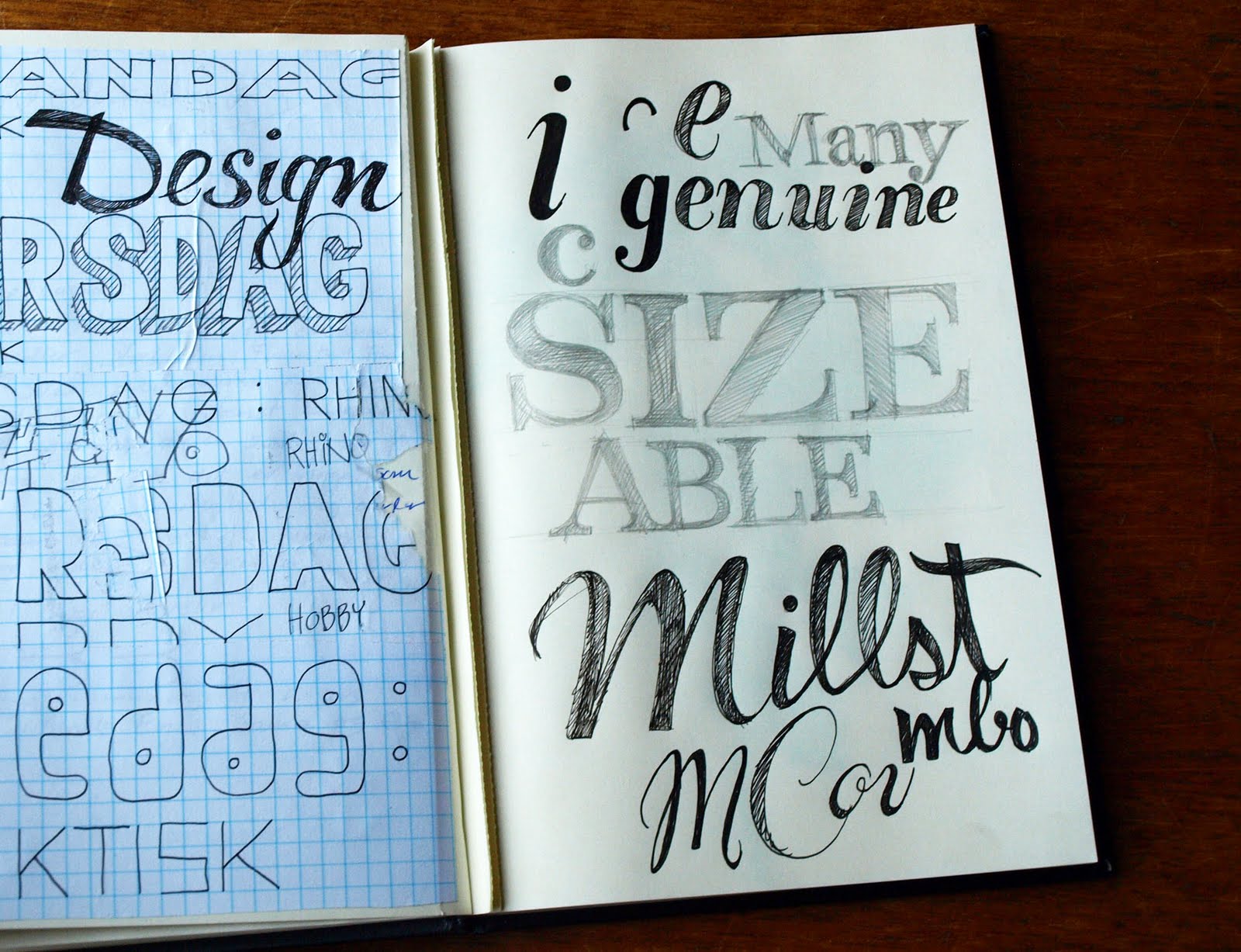 Drawings by numbers...: #93 typo sketchbook