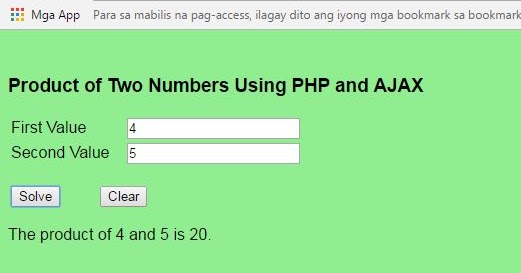 Free Programming Source Codes and Computer Programming Tutorials: Product of Two Numbers in PHP ...