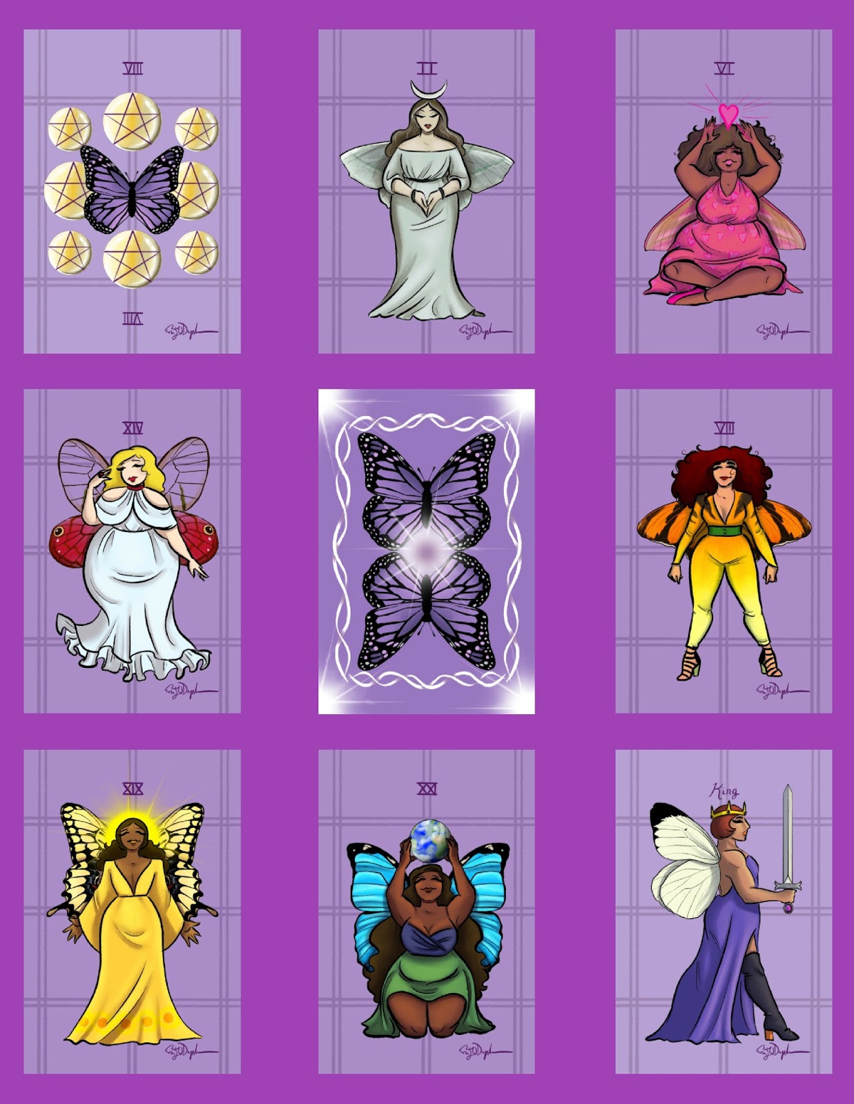 Eva Duplan Illustrations: The Butterfly Effect Tarot Deck