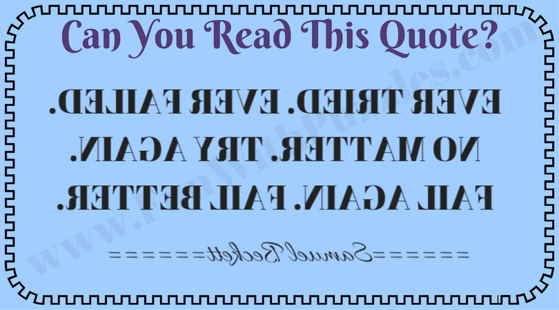 Master the Mirror: Take the Backward Reading Challenge