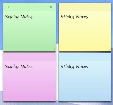 To create a Sticky Note,