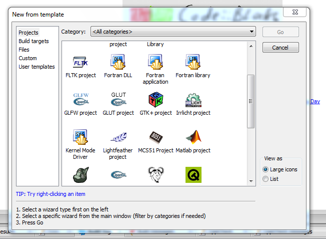 Code in code::blocks: Setup GTK project in Code::Blocks (windows 7)