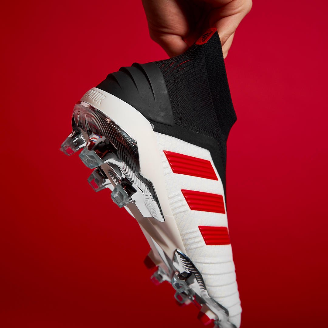 White / Red / Black Adidas Predator 19+ Paul Pogba Season 5 Boots ...