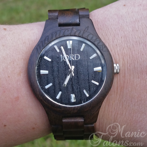 Manic Talons Nail Design: Wood Watch by Jord with Inspired Nail Art