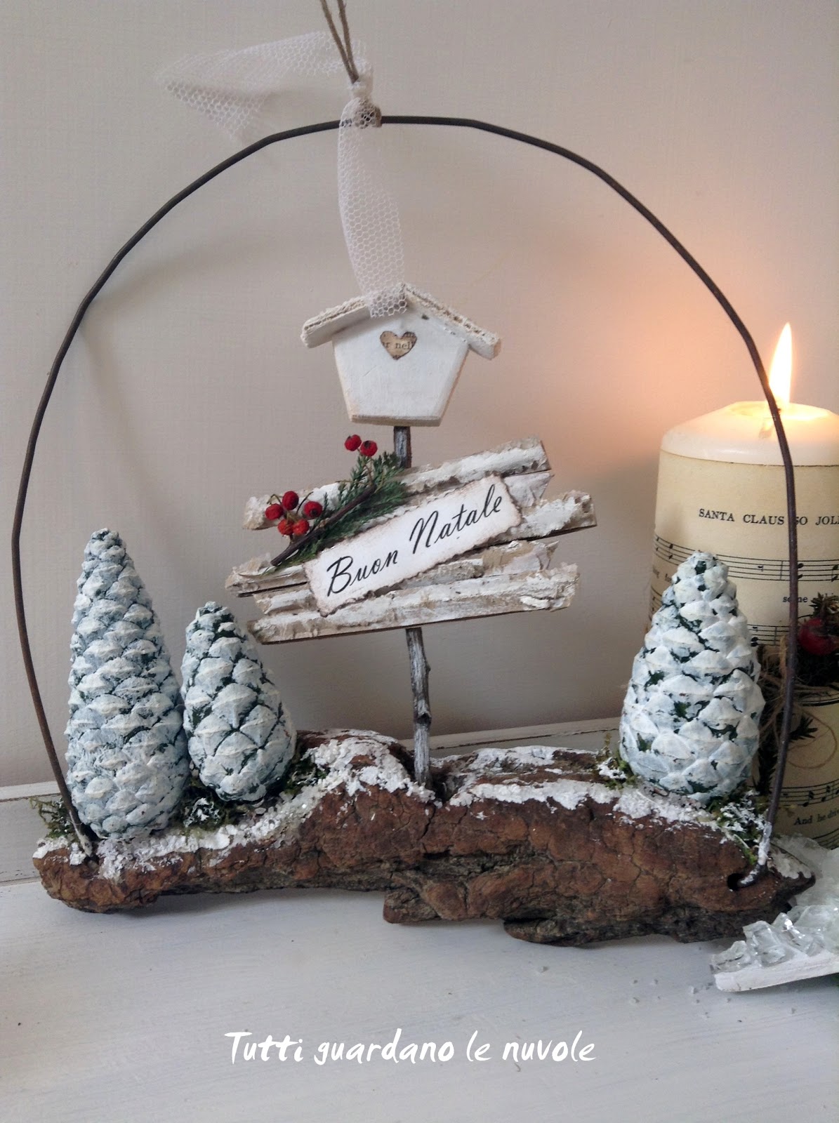 Diy Christmas decor with bark and wire - Diy Fun World