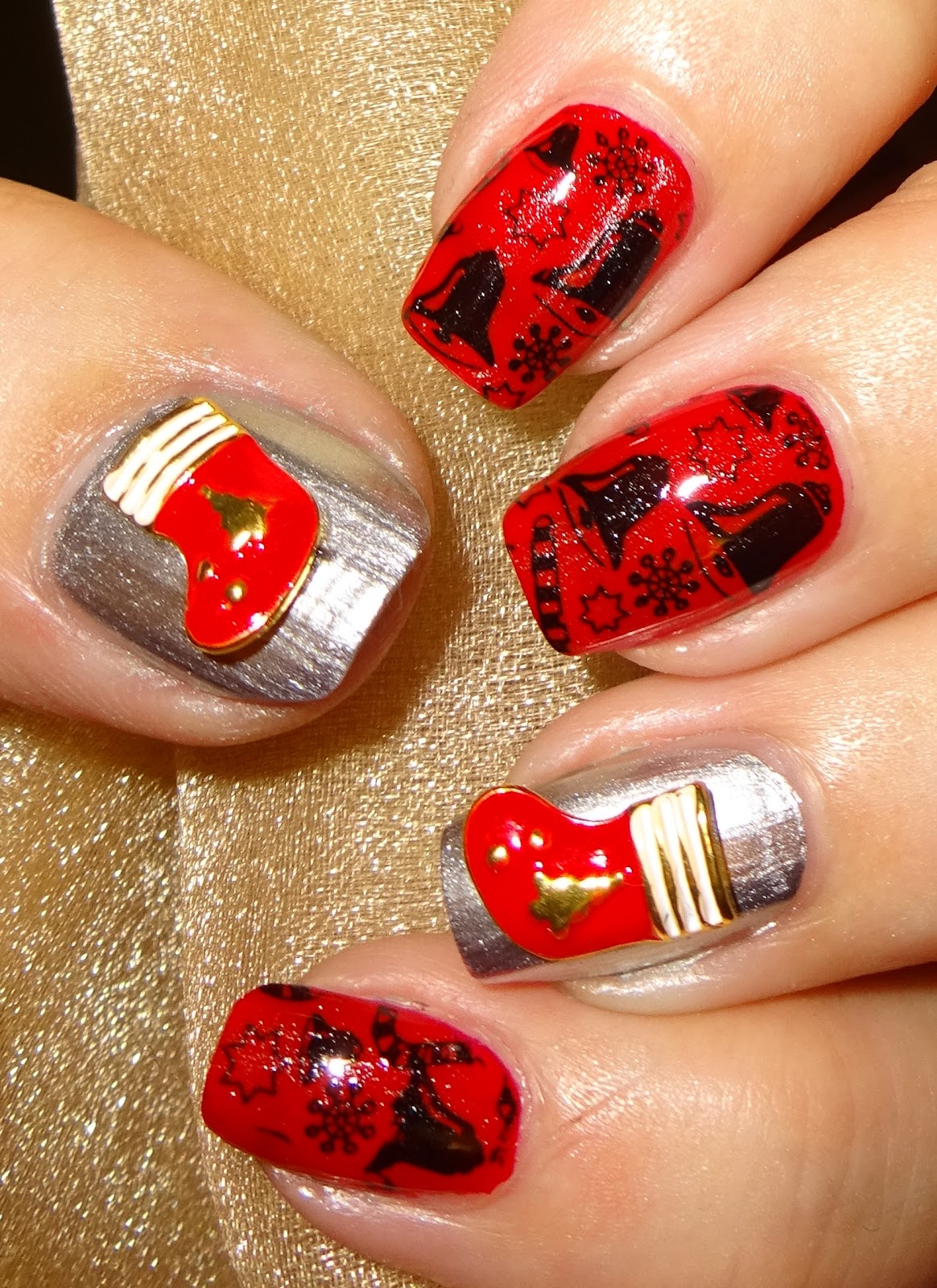 Wendy's Delights: Red Christmas Stocking Nail Decorations from Charlies ...