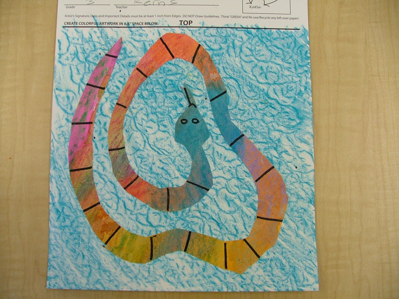 Art at Alcott Elementary: 3rd and 4th grade Square 1 projects