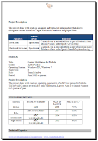 Mca Resume Template Simplefootage Format For Freshers Student