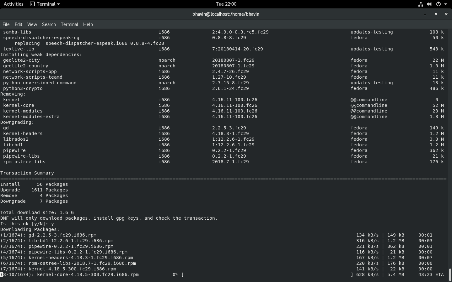 Fedora Linux Commands